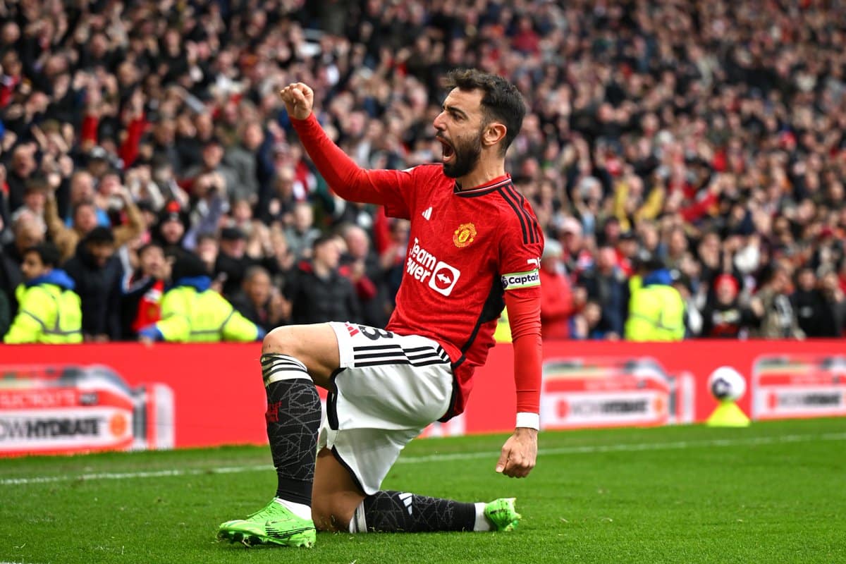 Bruno Fernandes llegó a 50 goles con el United frente al Liverpool